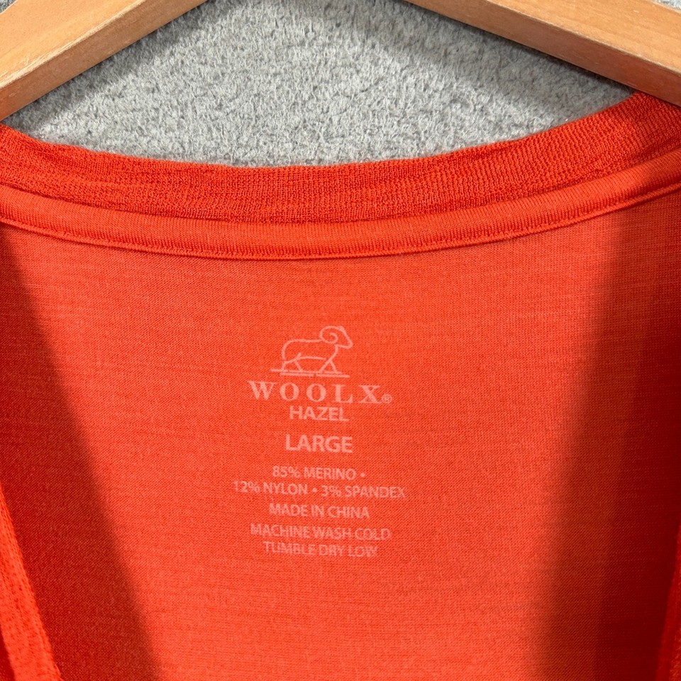 Woolx Hazel Tunic Merino Wool Top Womens Large Relaxed Long Sleeve Tee ...