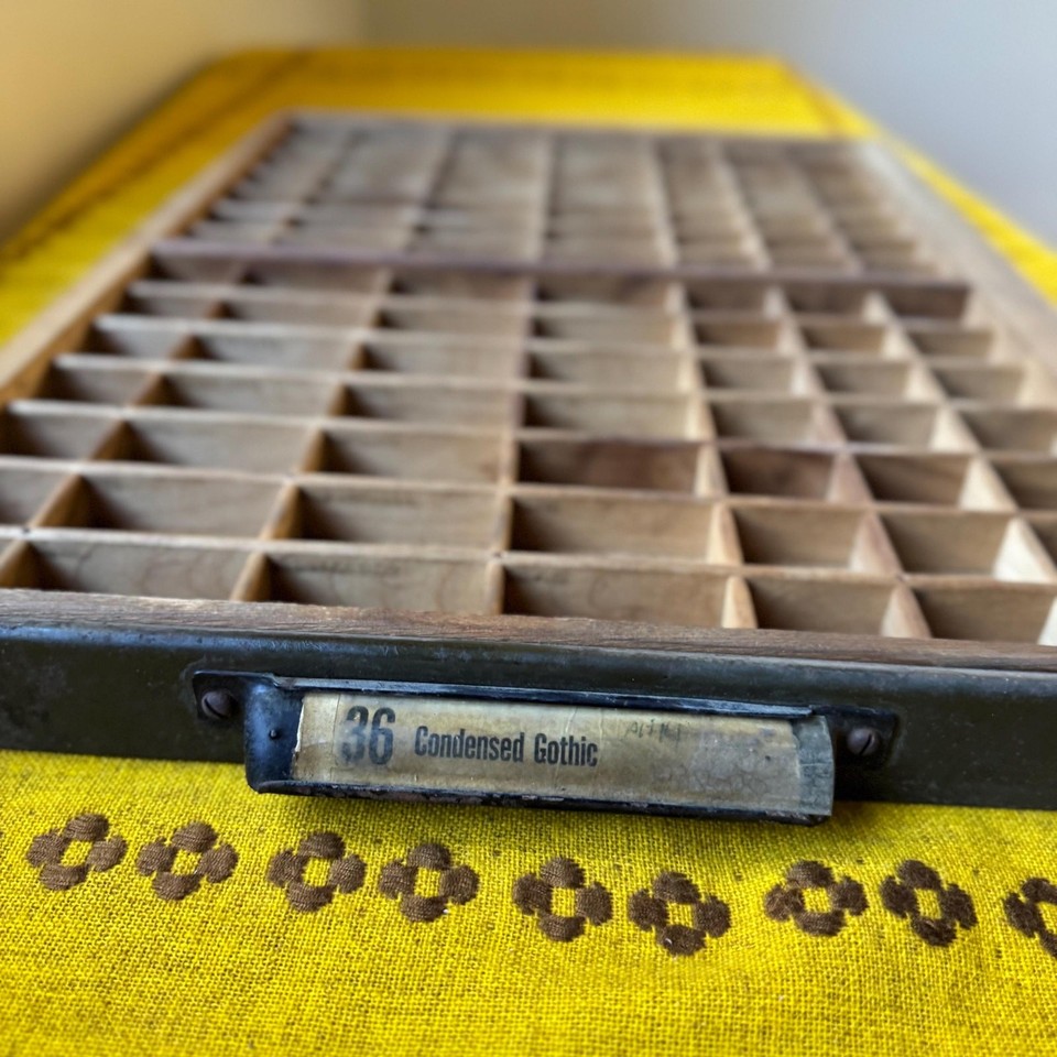 Vintage Letterpress Printers Tray #200 | eBay