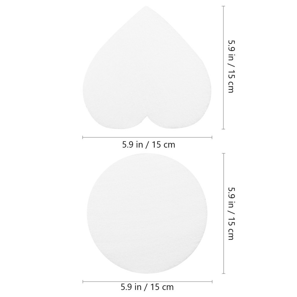 2 Pcs Cake Decorating Supplies Dummy Cakes for Display Faux Fake Heart ...