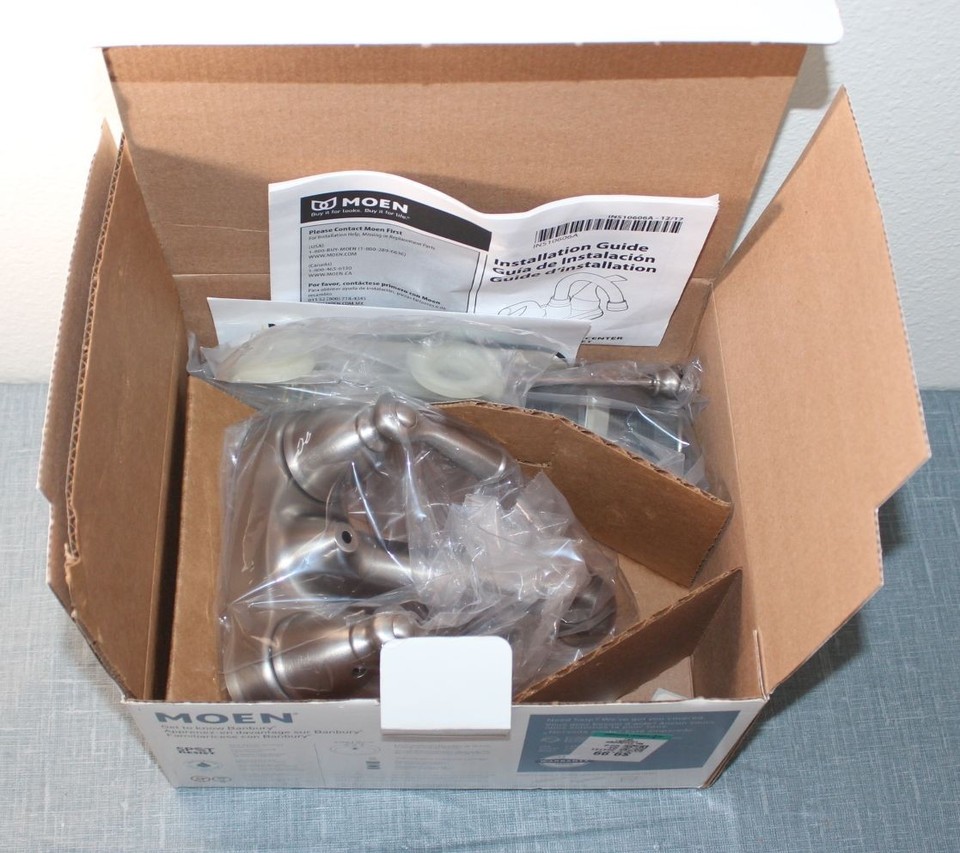 Moen WS84912SRN Banbury 2-Handle Centerset Bathroom Faucet, Brushed Nickel | eBay