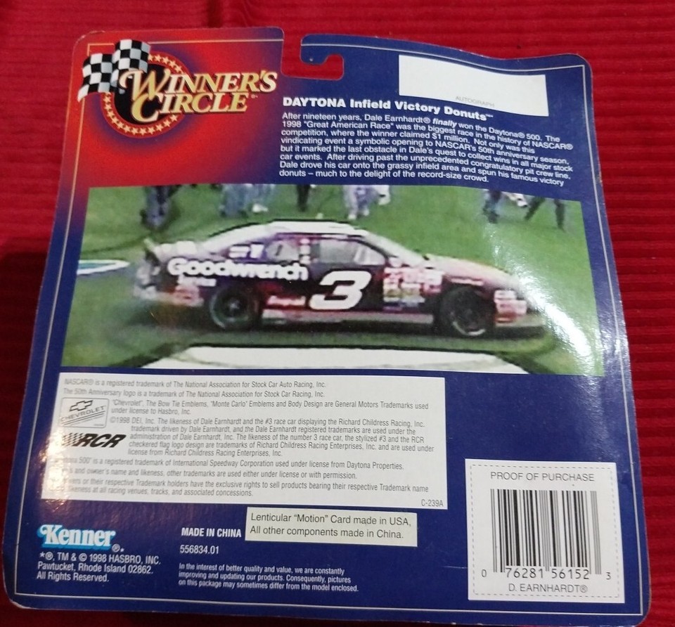 Winners Circle NASCAR Dale Earnhardt Sr Daytona Infield Victory Donuts ...