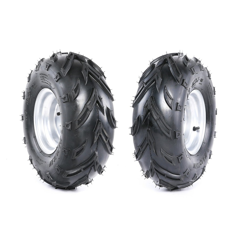 2pc 7" Wheels 16x8-7 Tire Rim & 3 Stud Axle Hub For ATV Mini Quad Bike ...
