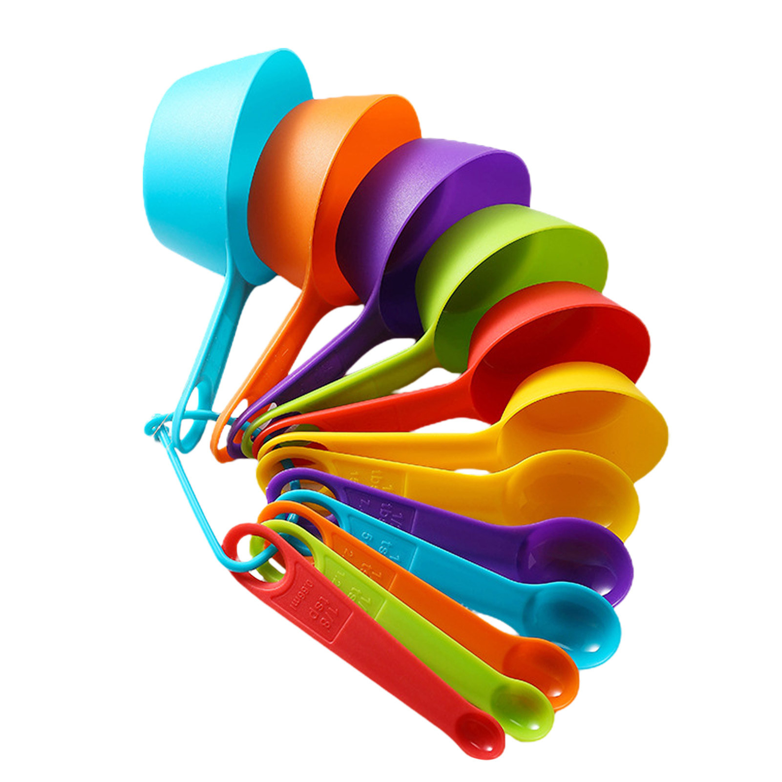 Chef Measuring Spoons Set Plastic Measure Cups Kitchen Baking Cooking ...