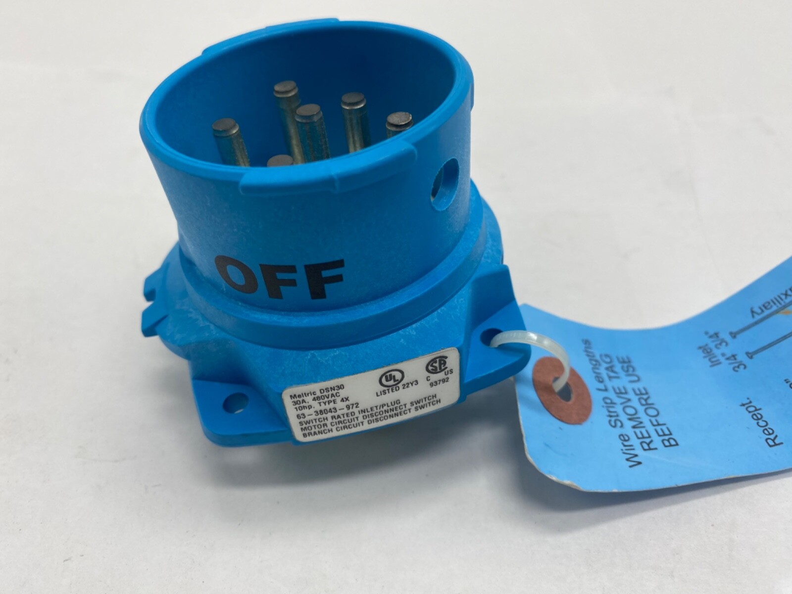 Meltric DSN30 connection receptacle plug male 63-38043-972 | eBay