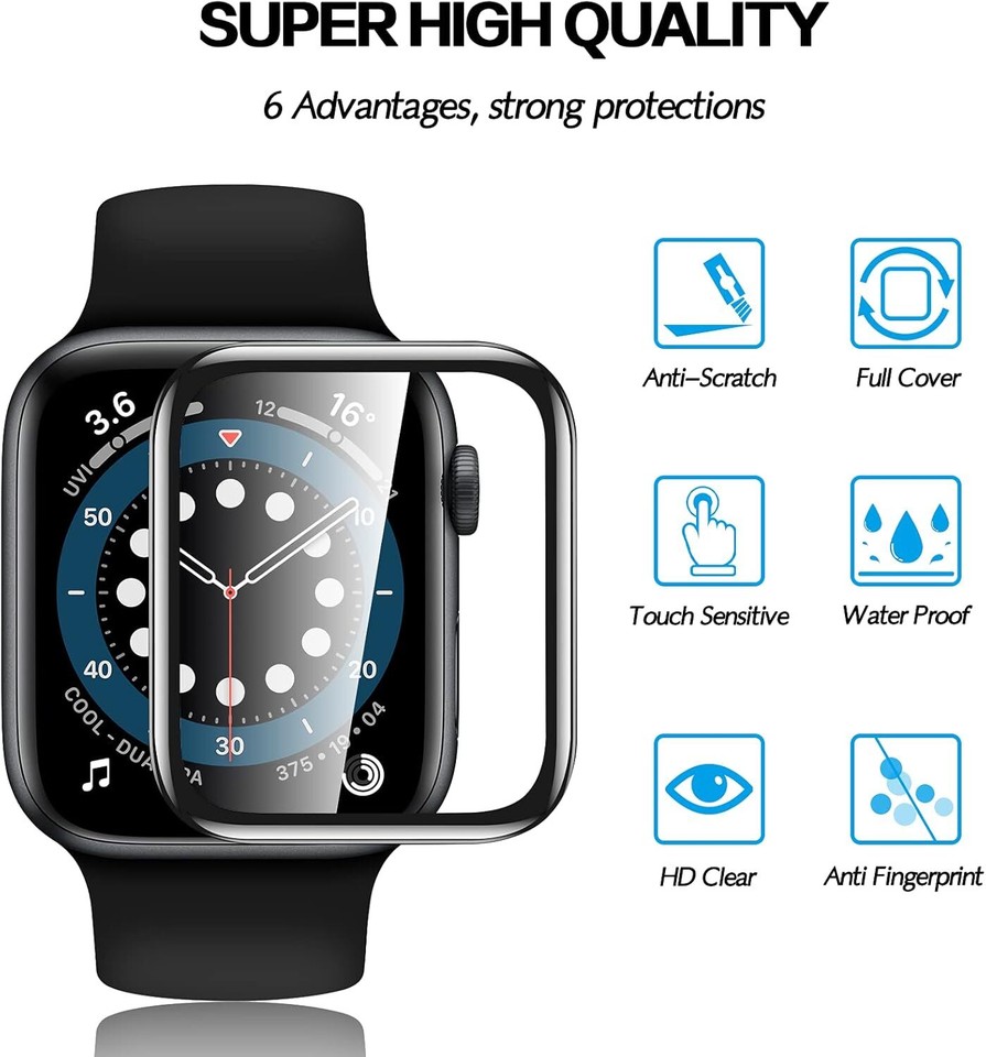 2 Pcs Anti-Scratch Screen Protector fr Apple Watch Series 10 9 8 7 6 5 ...
