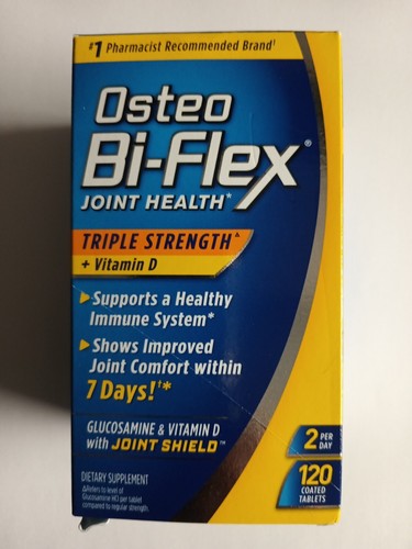 Osteo Bi-Flex Triple Strength + Vitamin D 120 Coated Tablets 2 Per Day ...