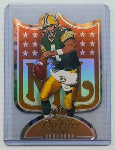 1997 SP Authentic Brett Favre Profiles Die-Cut Limited Edition #090/100 ...