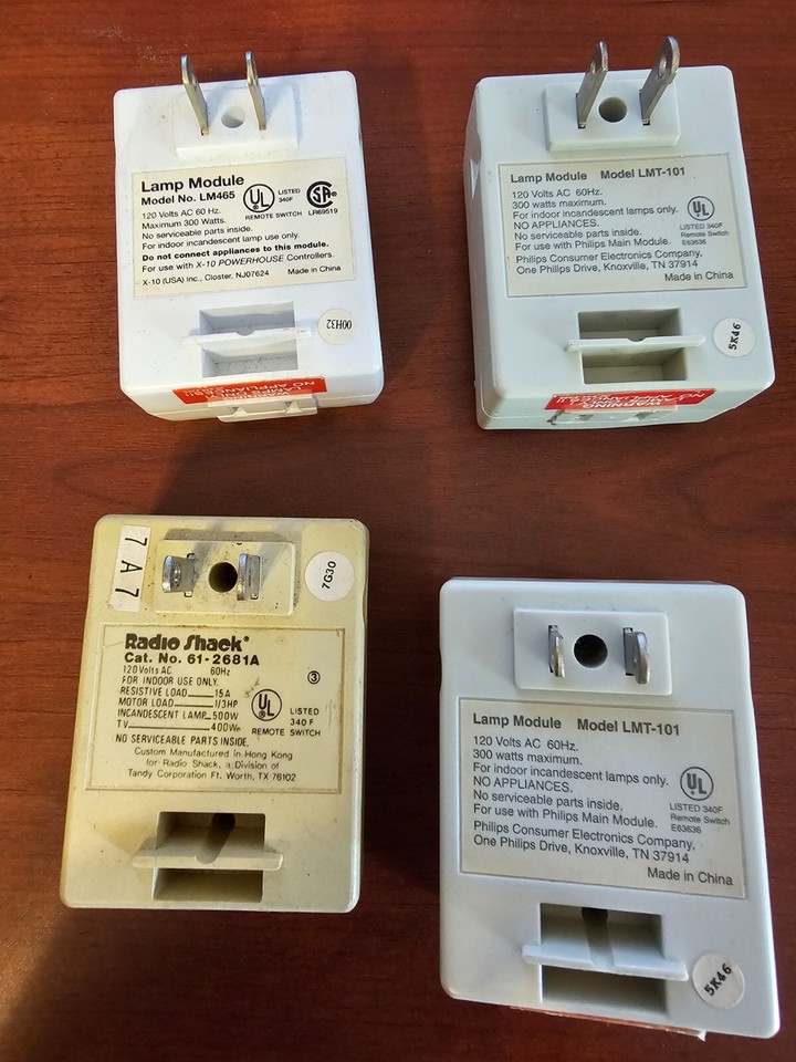 4 Pcs X-10 Lamp/Appliance Modules - Powerhouse - Magnavox - Radio Shack ...