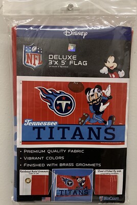 TENNESSEE TITANS MICKEY MOUSE DISNEY 3'X5' DELUXE FLAG NEW WINCRAFT 👀 ...