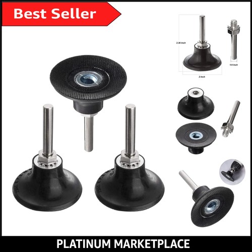 3 Pcs 2 Inch Roll Lock Disc Pad Holder with 1/4-inch Shank Sanding ...