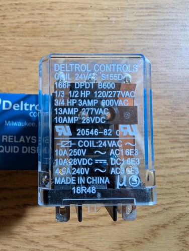 Deltrol Controls, Relay, 166 DPDT B600 -20546-82 | eBay