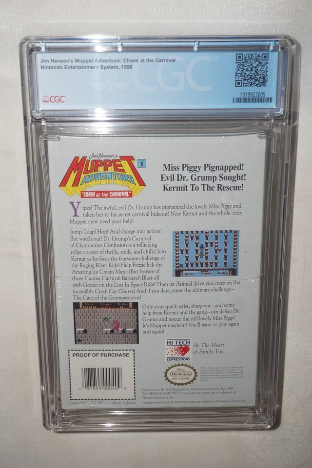 Muppet Adventure (Nintendo NES) CGC 8.5 A NEW Sealed 87855000409 | eBay