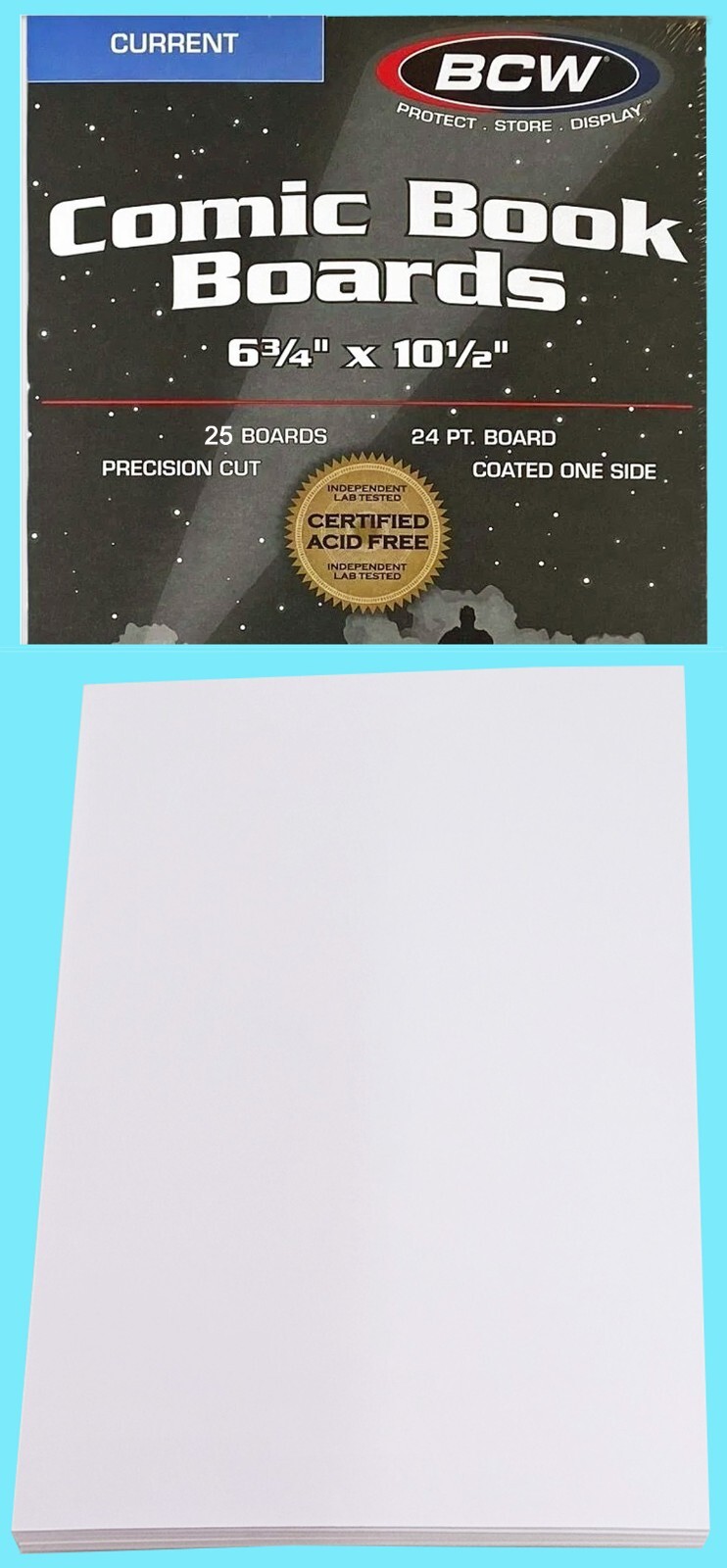 25 BCW CURRENT COMIC BOOK BACKING BOARDS Modern Storage White Acid Free ...