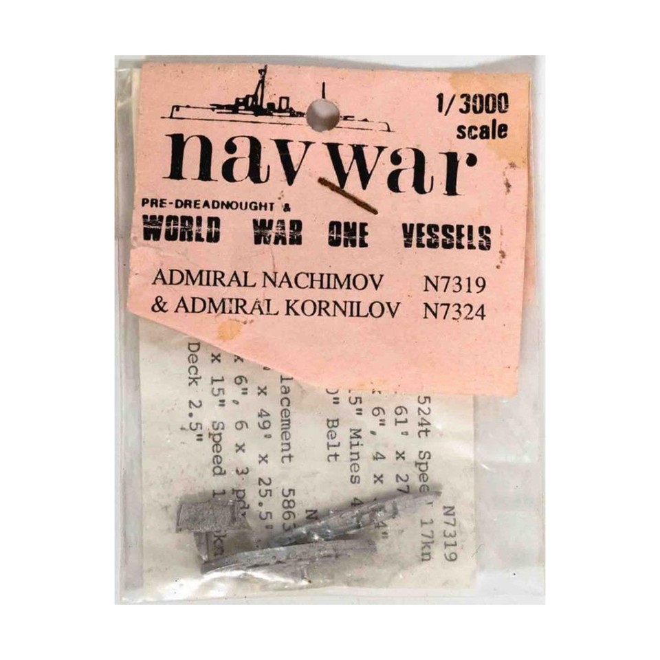 NavWar WWI Naval Mini 1/3000 Admiral Nochimov & Admiral Kornilov Pack ...