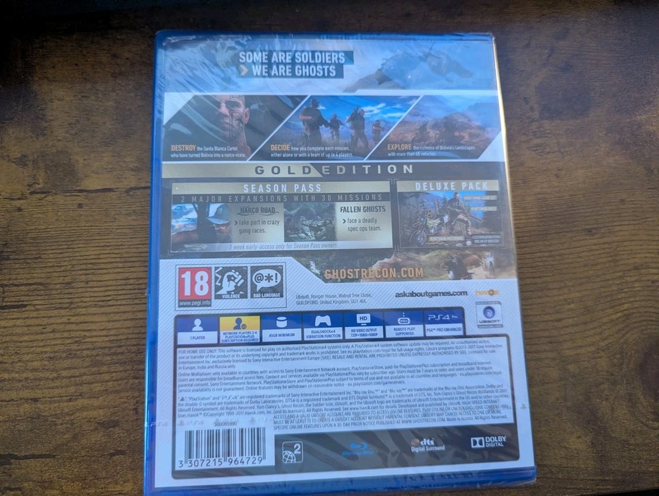Tom Clancy's Ghost Recon Wildlands: Gold Edition (PS4, 2017) New ...