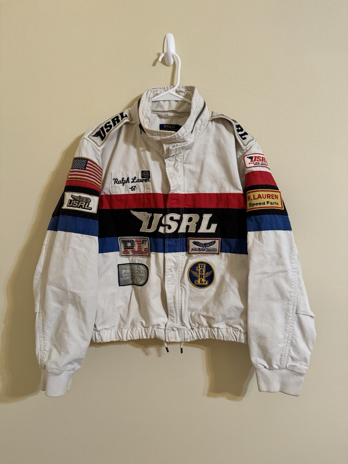 Polo Ralph Lauren Racing Jacket Motorsports USRL Sport Full Zip Hooded ...