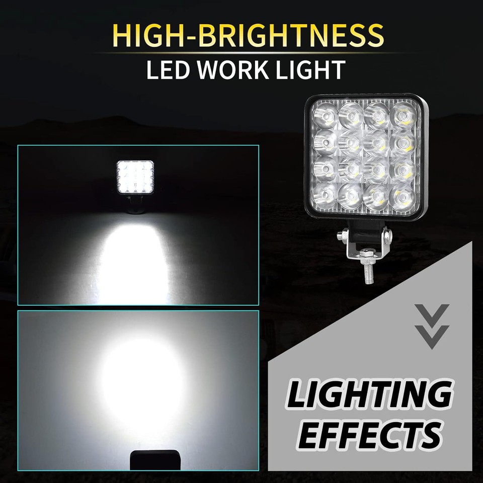 Snow plow boost lights LED heated lamp truck tractor headlight tractor ...