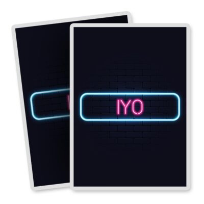 2x Vertical Vinyl Stickers Neon Sign Design Iyo City Japan #350877 ...