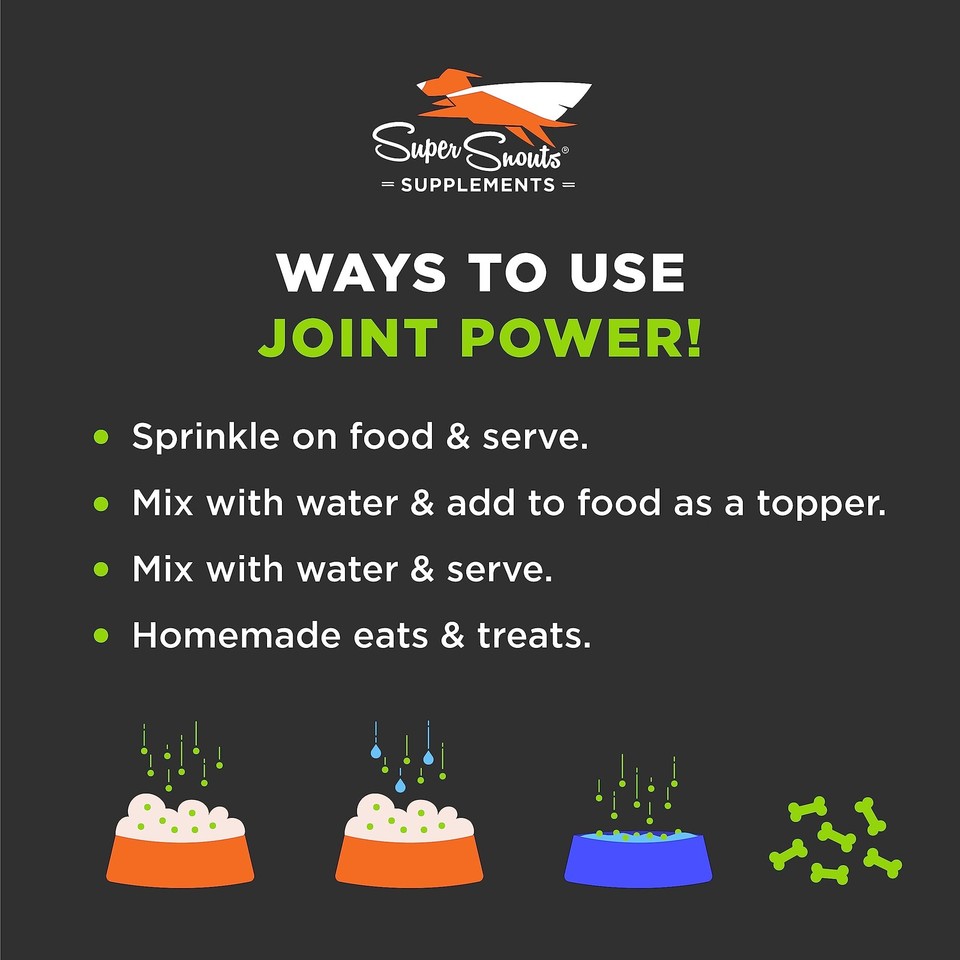Super Snouts Joint Power – 5.29oz Powder Joint Supplement for Dogs and ...