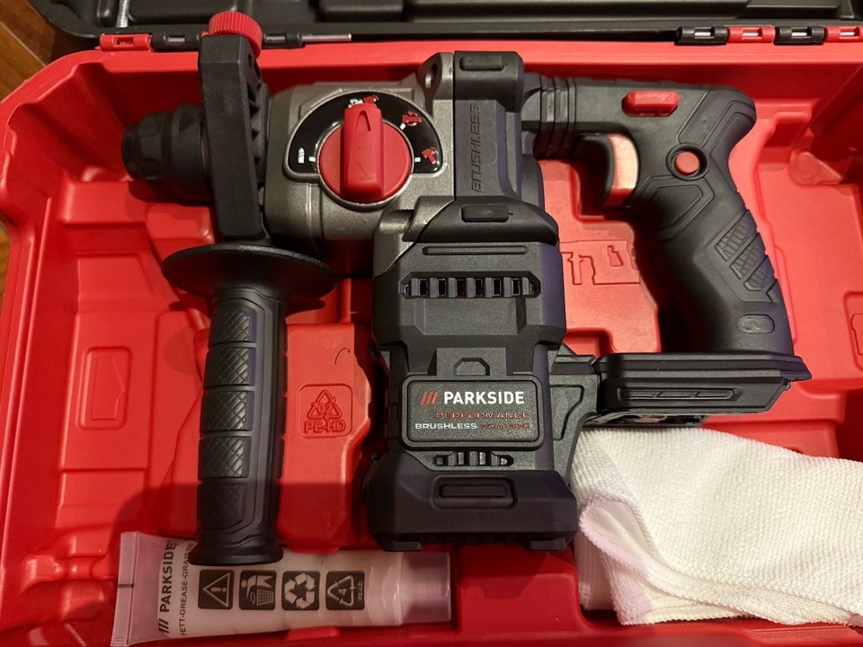 PARKSIDE Performance 20V Cordless SDS Plus Brushless Hammer Drill ...