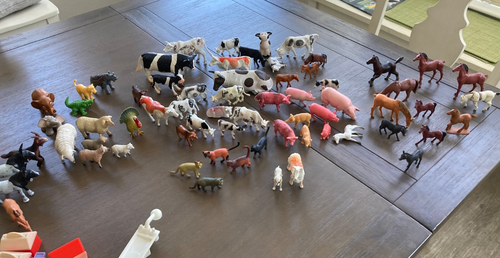 Vintage Lot of 65 Mostly Farm Animals Plus Assorted Farm Equipment | eBay
