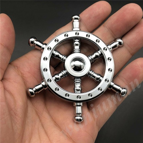 2x Chrome Metal Navy Rudder Boat Wheel Car Trunk Emblem Badge Decals ...