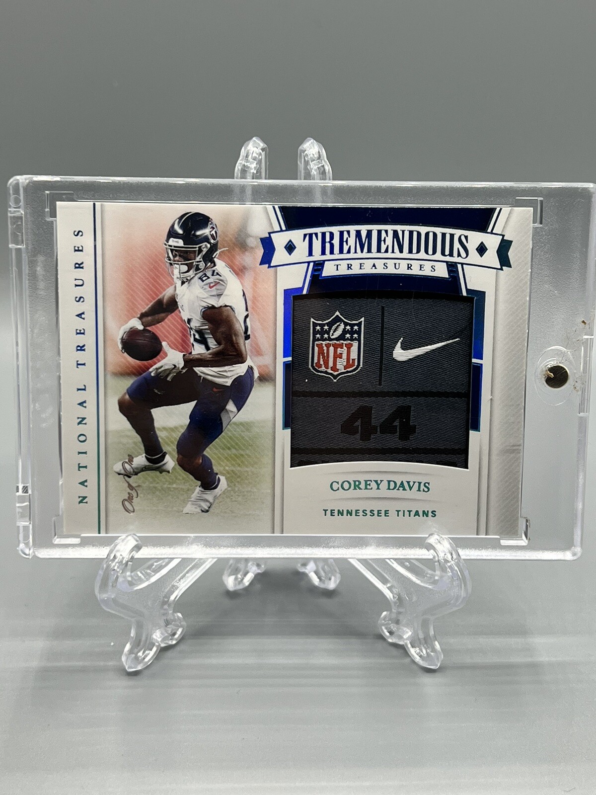 2020 NT Tremendous Treasures Player Worn 1/1 Corey Davis NFL Shield ...
