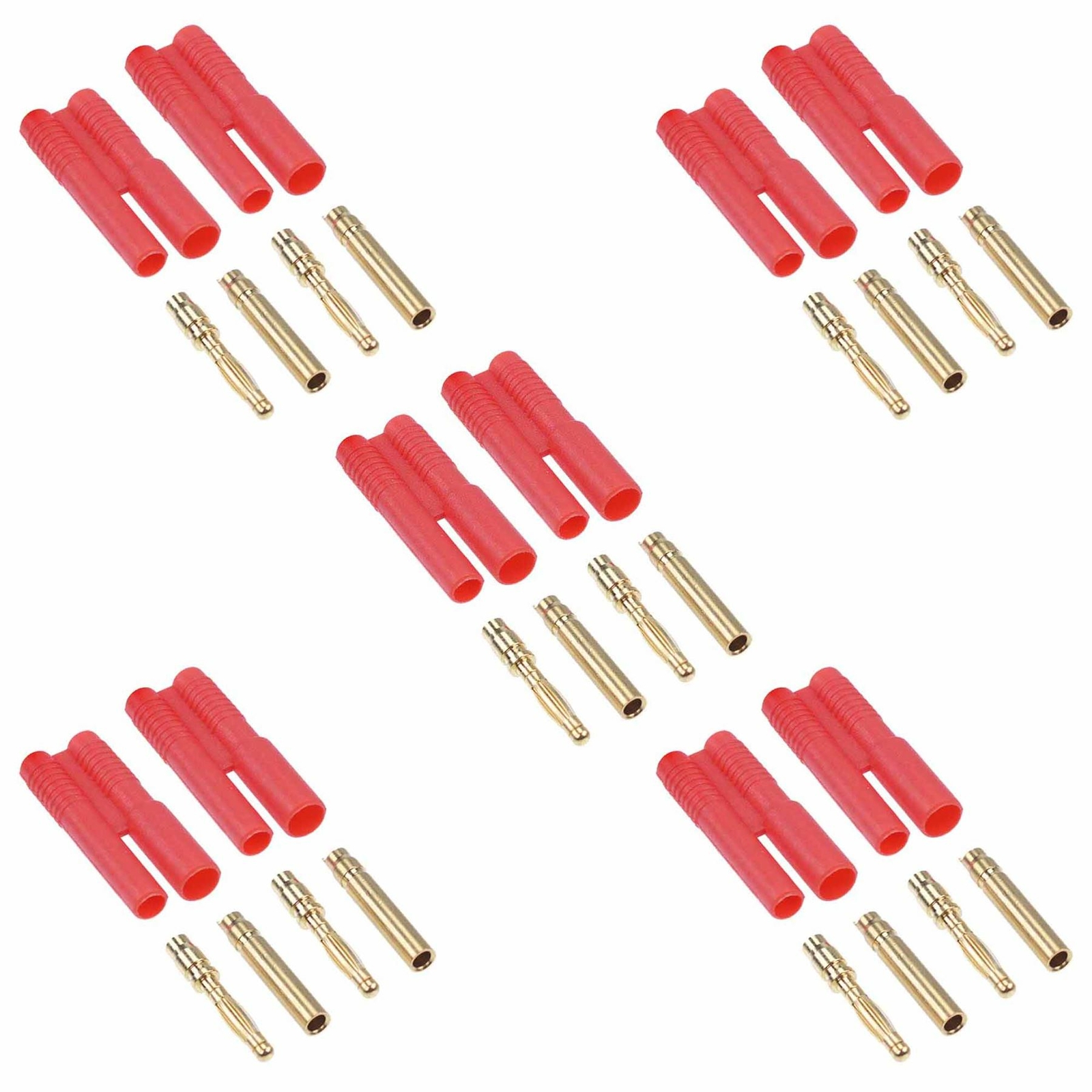 5 Pairs 2mm HXT Gold Bullet Connectors | eBay
