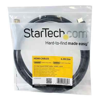 STARTECH.COM 2m High Speed Ultra HD 4k x 2k HDMI Cable (Black) HDMI to ...