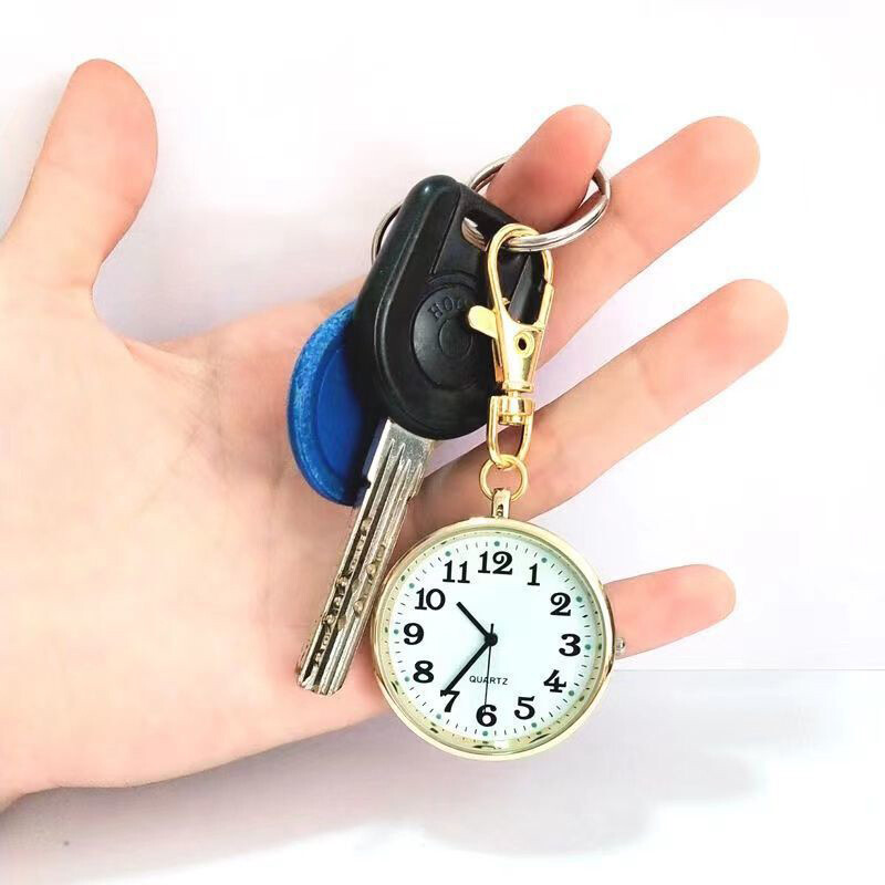 New Pocket Watch Keychain Remote Control Clock With Battery Vintage ...