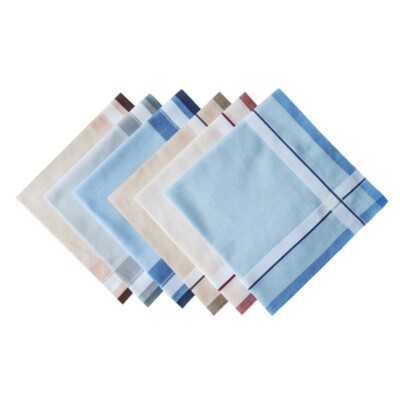 6Pieces Men s Cotton Handkerchiefs Classical Type Handkerchief 40x40cm ...