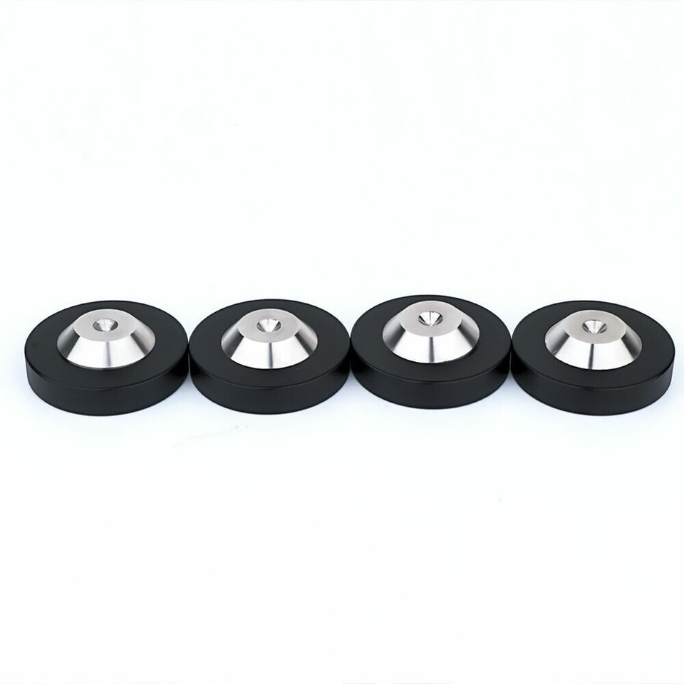 4pcs Aluminium HiFi Audio Isolation Feet Speaker Turntable Spike Mat ...