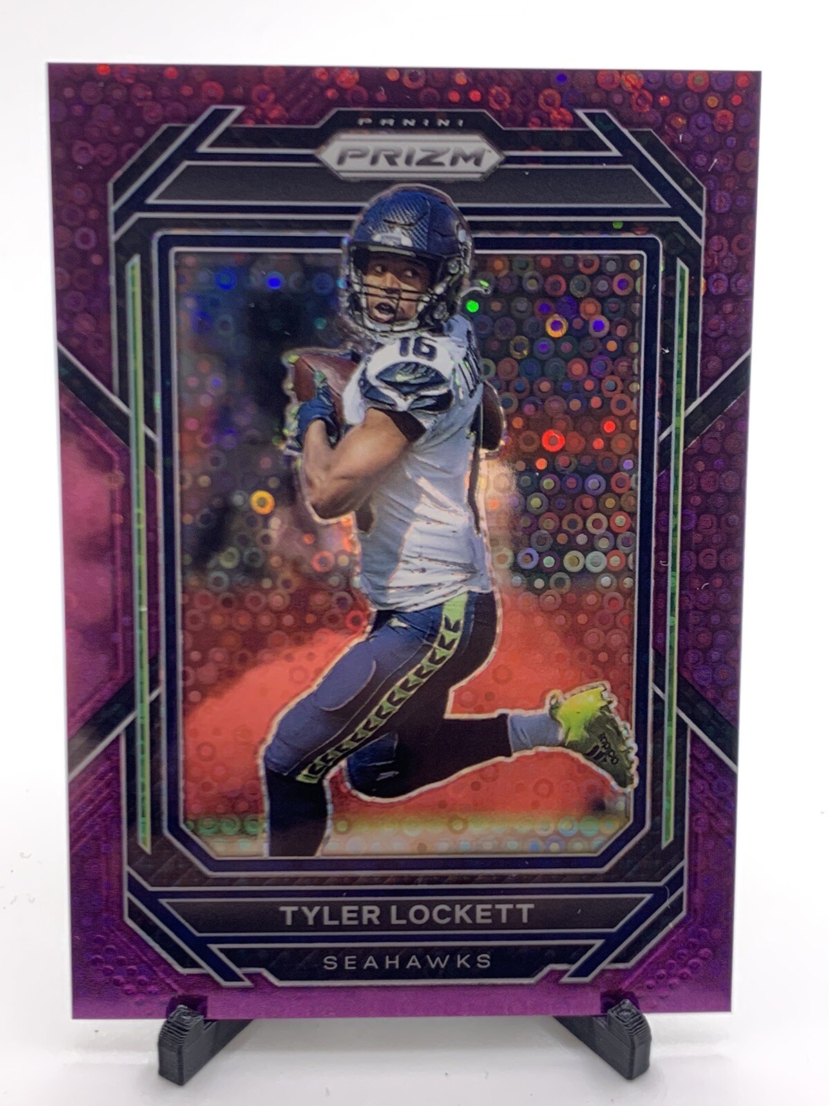 Tyler Lockett 2022 Prizm Purple Prizm Disco #/35 No Huddle Seattle ...