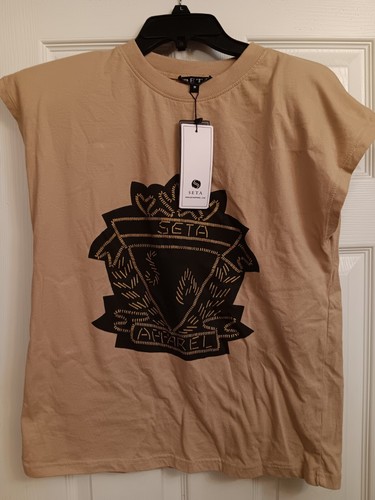 Seta Apparel Seal T-shirt Brand New W-Tags Women's Size Medium Beige ...