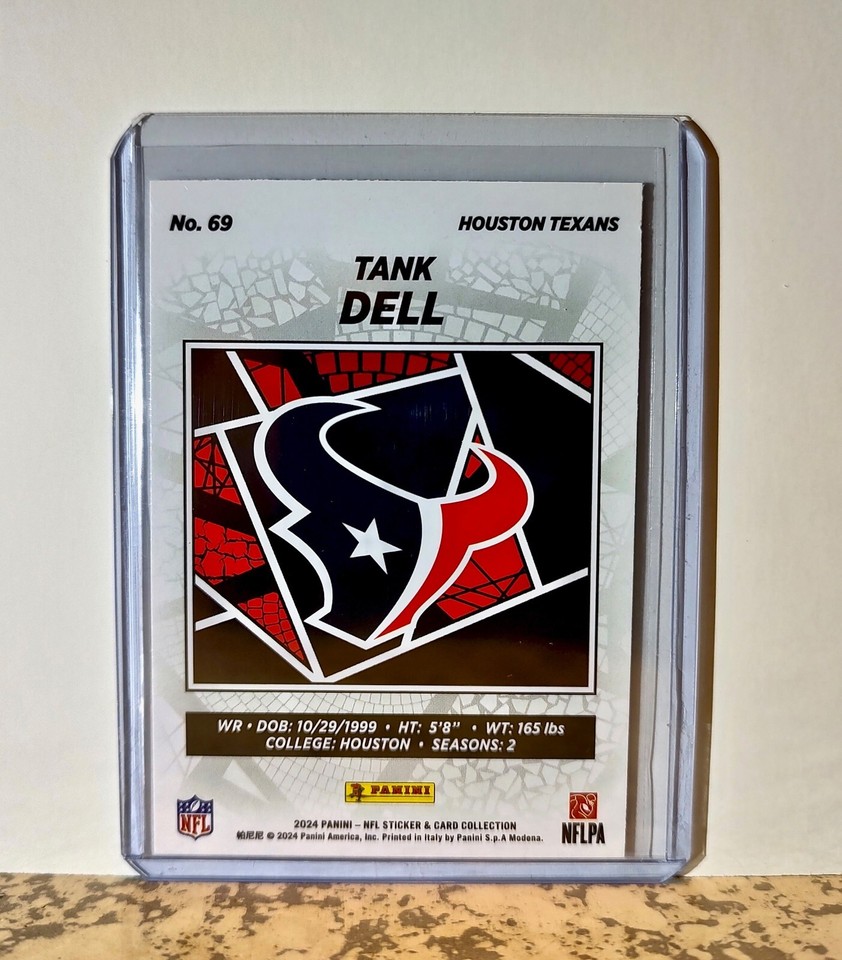 Tank Dell 2024 Panini NFL #69 Silver Foil Sticker Card Houston Texans ...