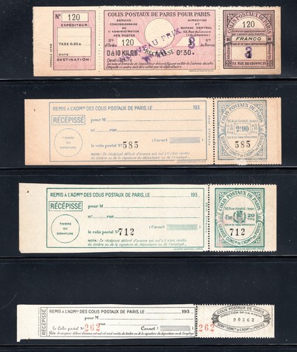 France (Paris) Parcel Post Stamp - Lot of 4 | eBay