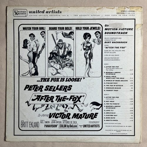 BURT BACHARACH After The Fox (Soundtrack) 1966 Vinyl LP United Artists ...