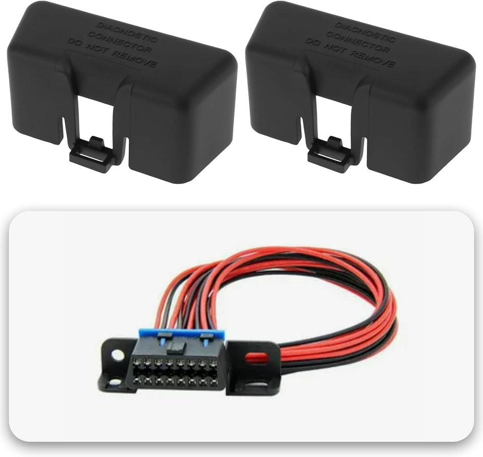 2Pcs Car 16 Pin OBD Diagnostic Socket Plug Dust Cover Replacement Part ...