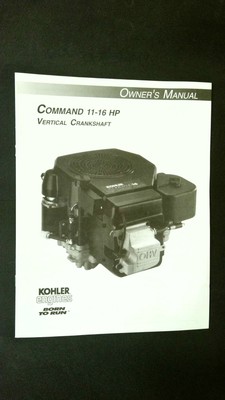 Kohler Command 11-16 HP Vertical Crankshaft Owner's Manual | eBay