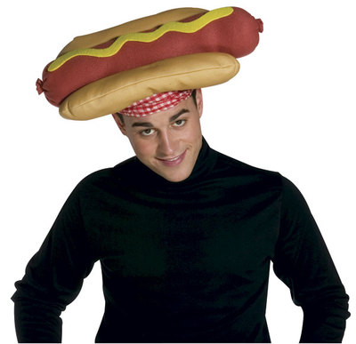 FUNNY WILD LARGE JUMBO HOT DOG HOTDOG WEINER HAT FAST FOOD COSTUME HAT ...