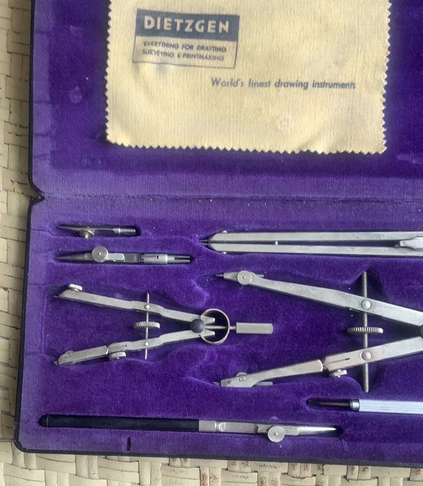 DRAFTING TOOLS DIETZGEN GLOBE GERMANY SET OF INSTRUMENTS | eBay