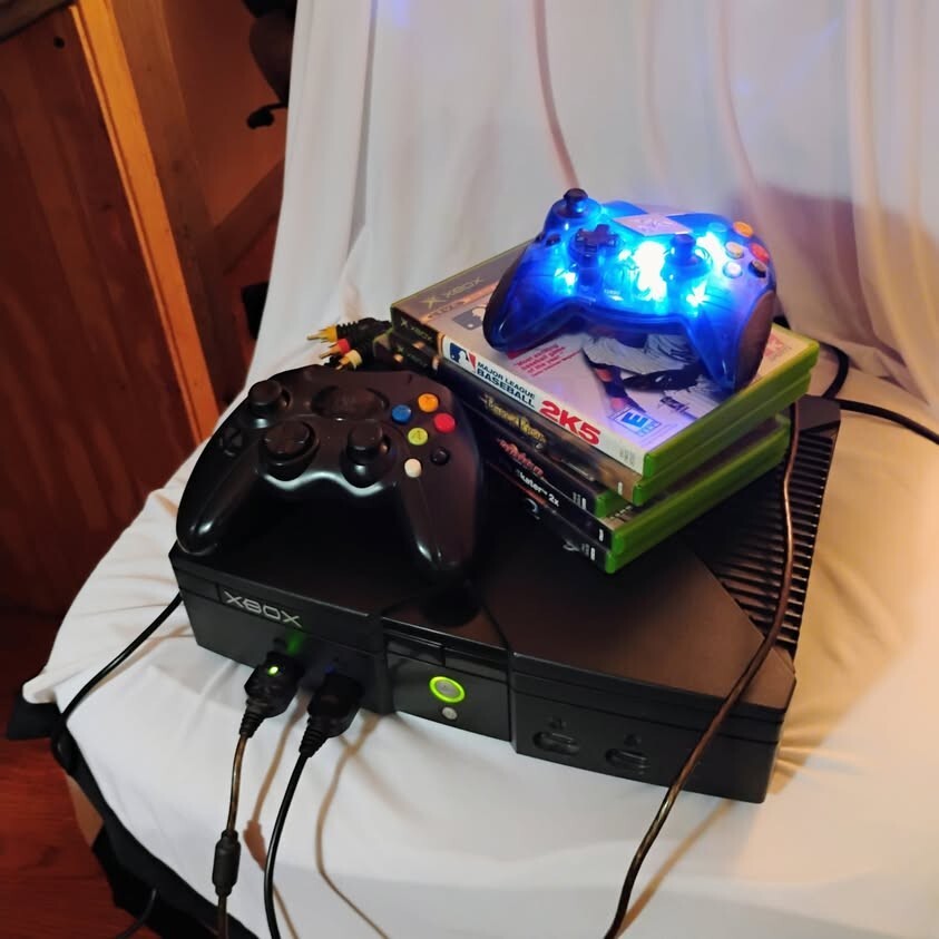 Original Xbox Console Bundle W/ 3 Controllers + 5 games | eBay