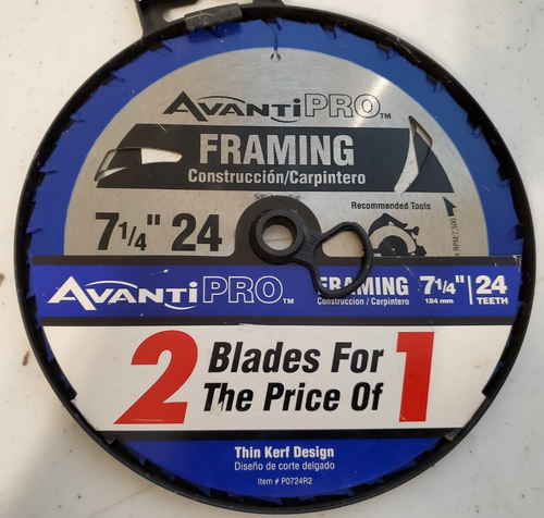 Avanti Pro Framing Circular Saw Blade Wood Cutting 7-1/4 in. x 24-Tooth ...