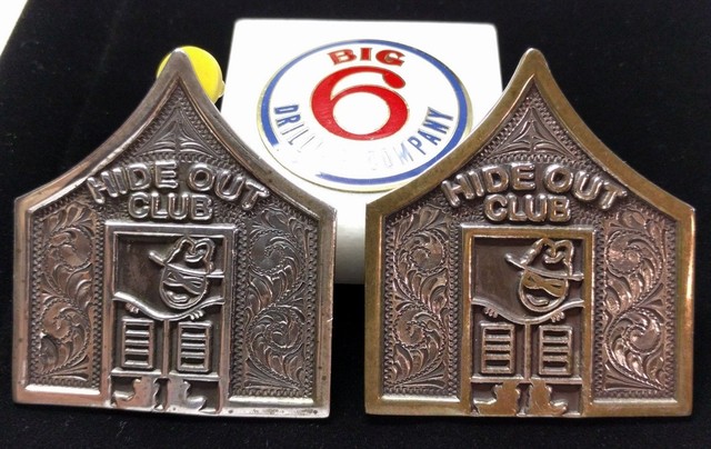 Houston Livestock & Rodeo Badge Pin Cowboy SALOON Sterling Silver MAX ...