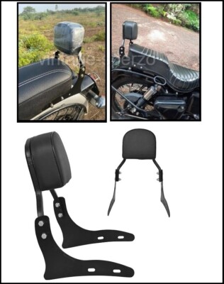 BackRest Support Cushion Back Rest Fit Royal Enfield Old Classic Bullet ...