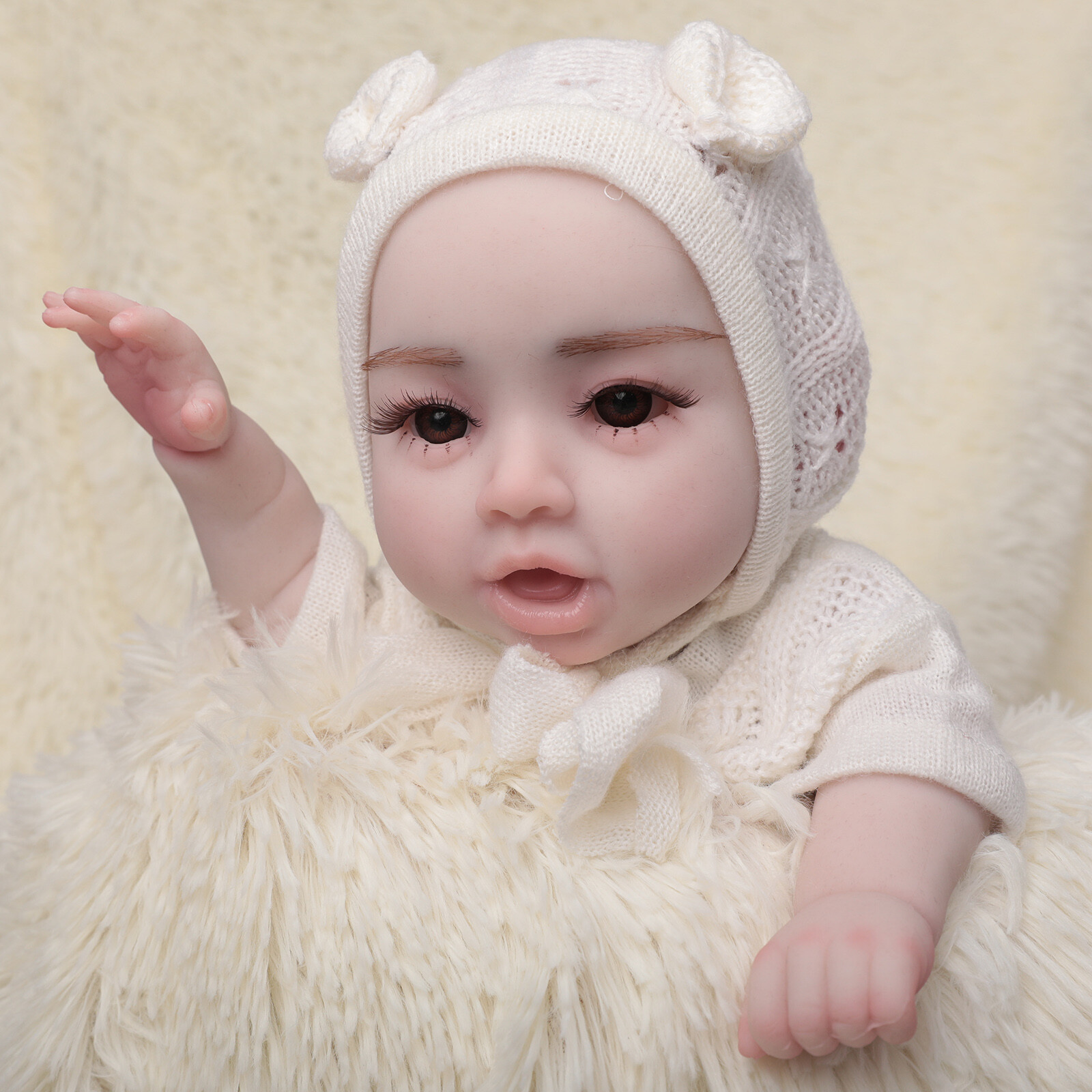 17.7" Silicone Reborn Baby Girl Full Body Silicone Baby Real Newborn ...