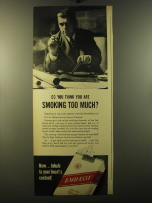 1950 Embassy Cigarettes Advertisement - Do you think you are smoking ...