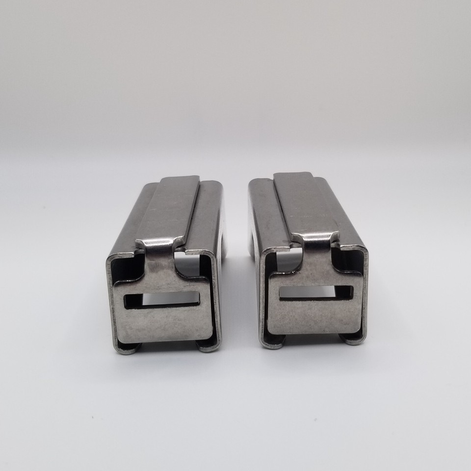 x4 Universal Channel Clamp for Signs Rail Fixing Post Panel Screwband ...