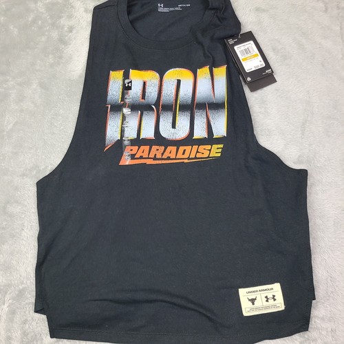 Under Armour Project Rock Tank Top Sz S Iron Paradise Gym Training ...