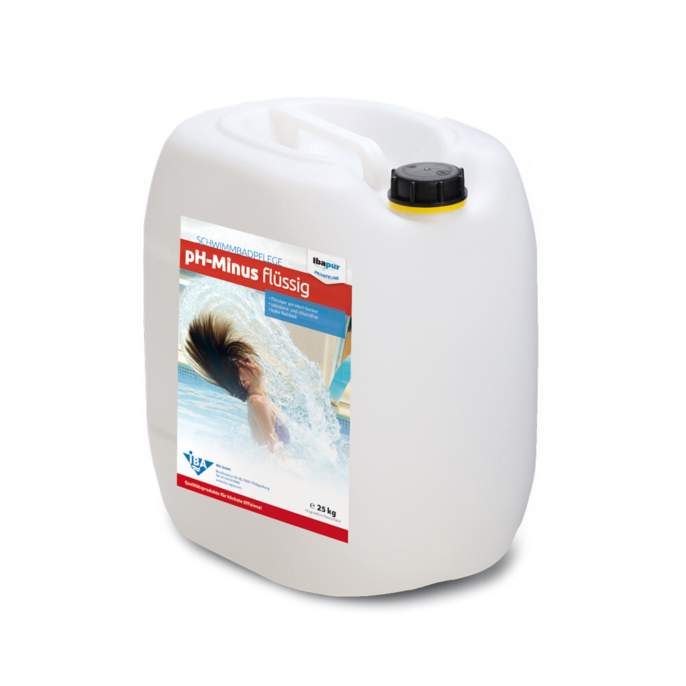25 kg IBA pH-Minus flüssig pH Senker Regulierung Pool salzsäurefrei DIN19643 | eBay.de